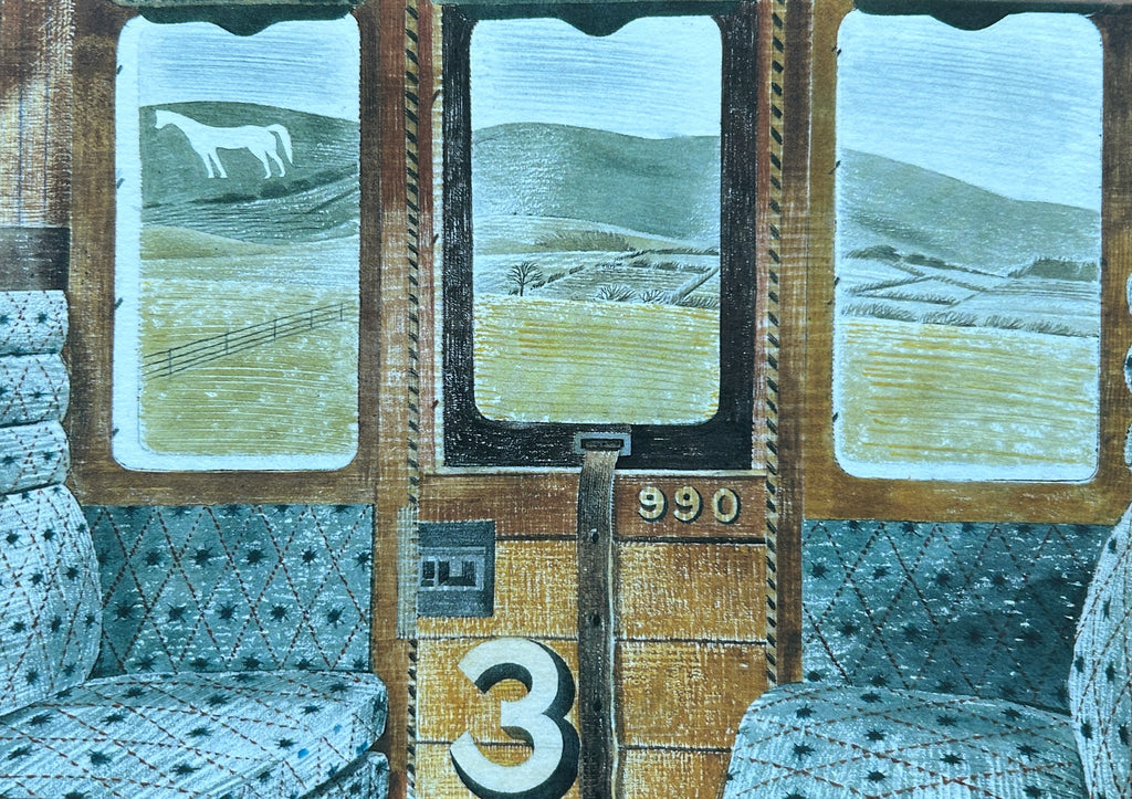 SINGLE CARD - "Train Landscape", Eric Ravilious. – The Osokozi Gallery